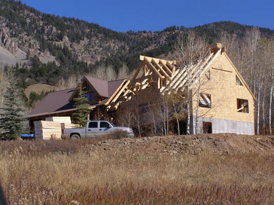 Structural Insulated Panels for a Hybrid Log Home Roof